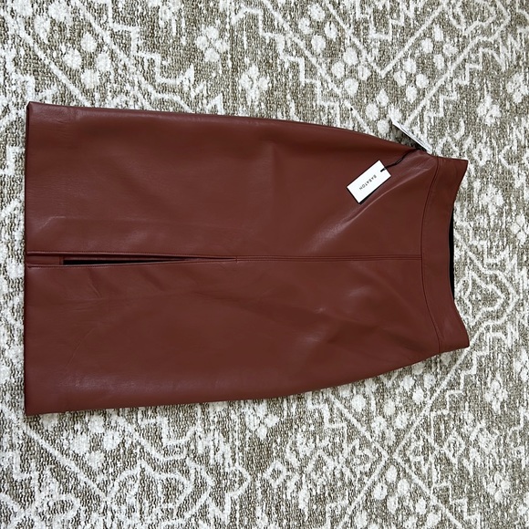 Aritzia | Skirts | Aritzia Mid Length Leather Skirt Never Worn | Poshmark